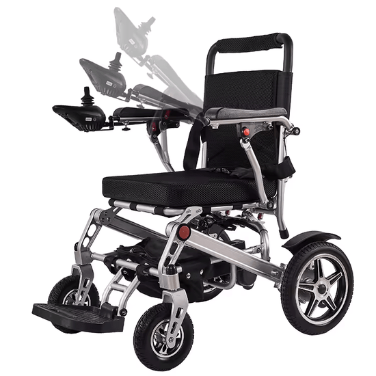 Super Lightweight Folding Electric Wheelchair Ready to Travel 43 lbs O ...