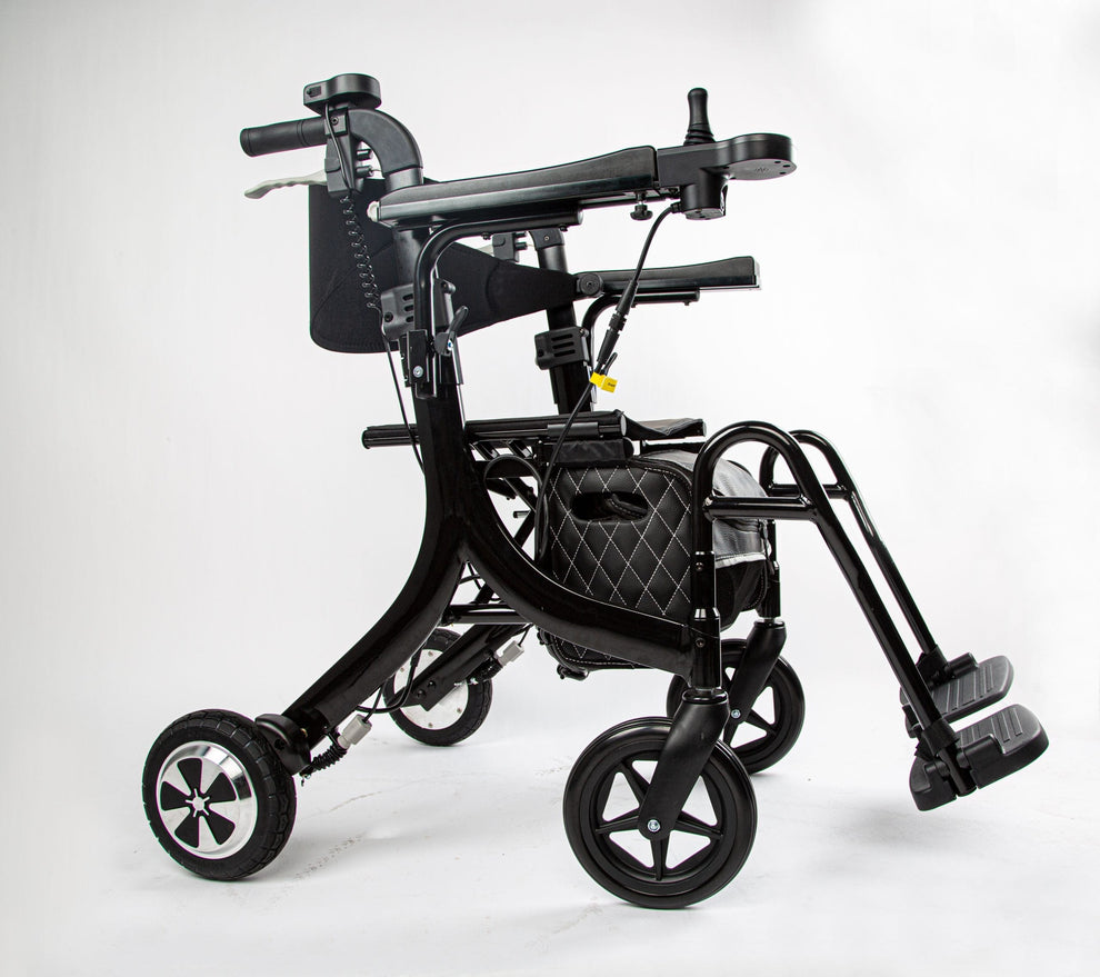 Automated Rollator Walker Wheelchair Combo – Fold & Travel Mobility
