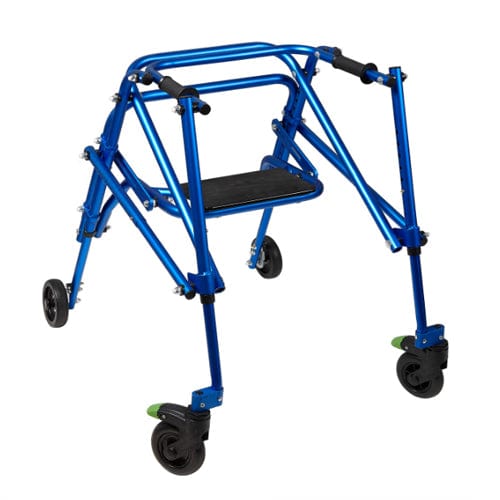 KLIP Walker w/Seat, Medium Blue 4-Wheeled (Each) – Fold & Travel Mobility